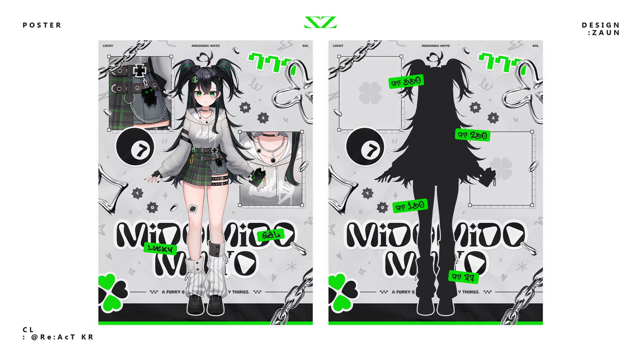 Vtuber POSTER Design Re:AcT KR「미도미도 마요」
