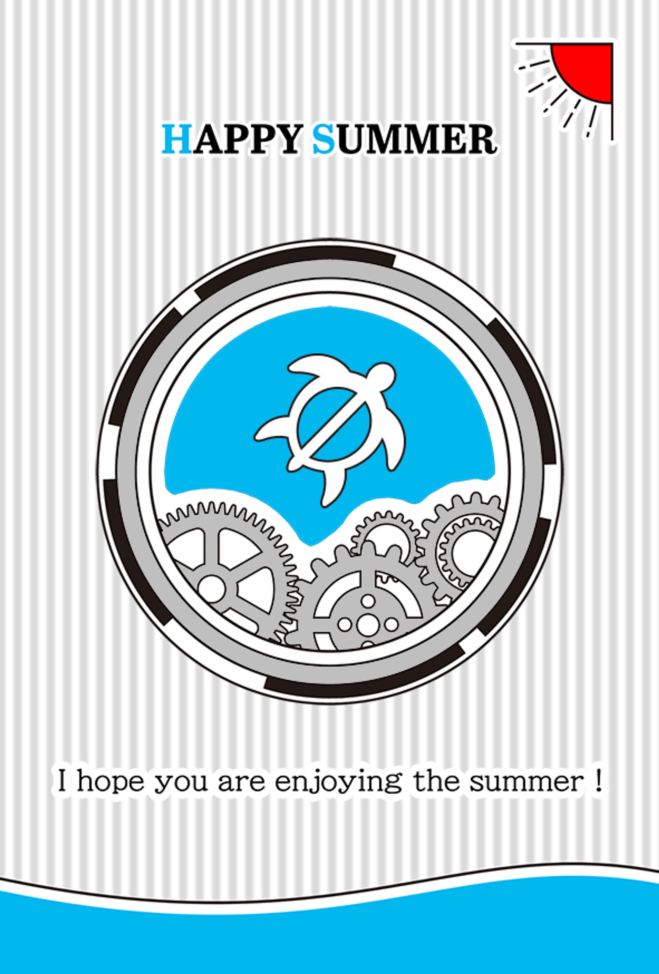 Summer greetings タートル