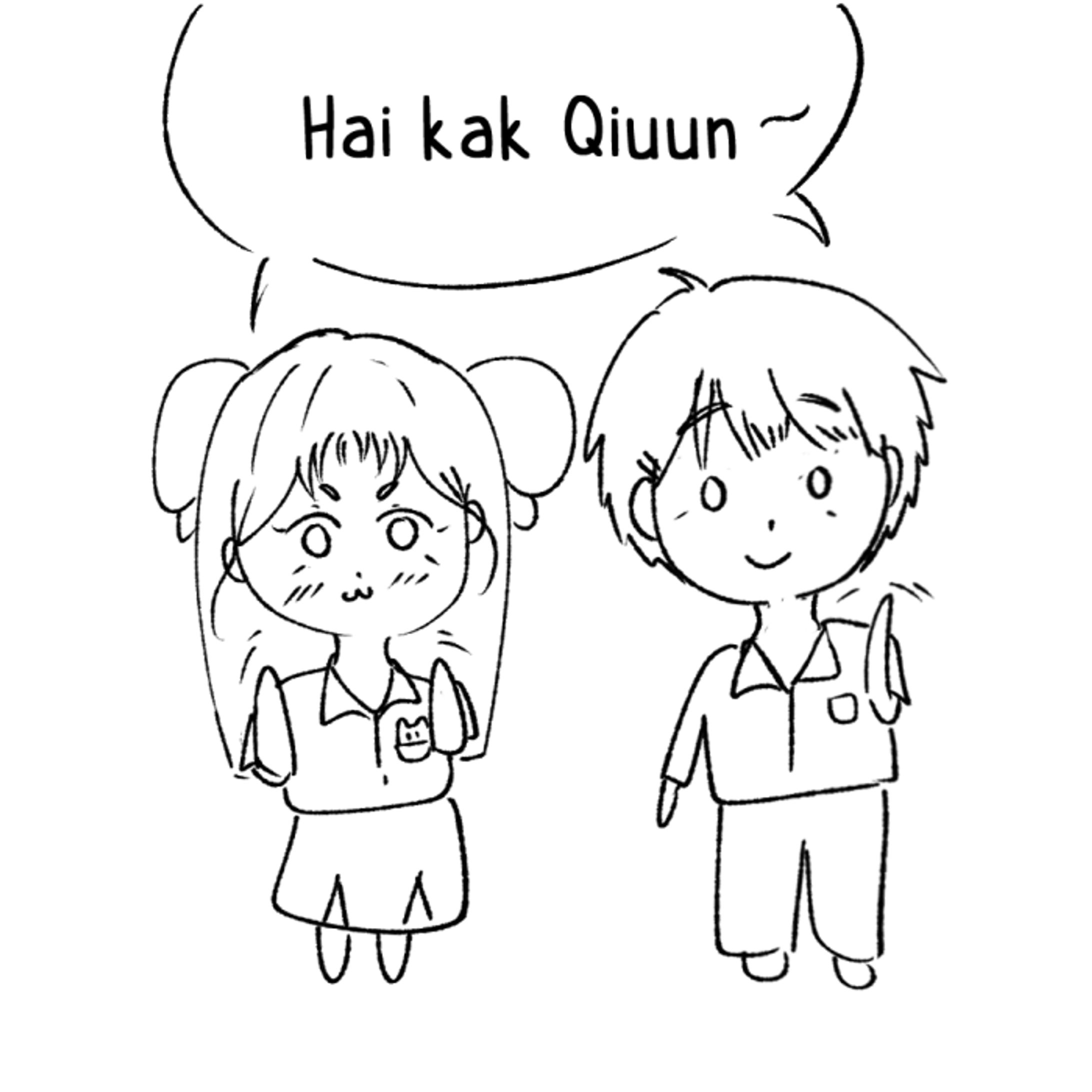 Black and White Chibi Sticker Reaction