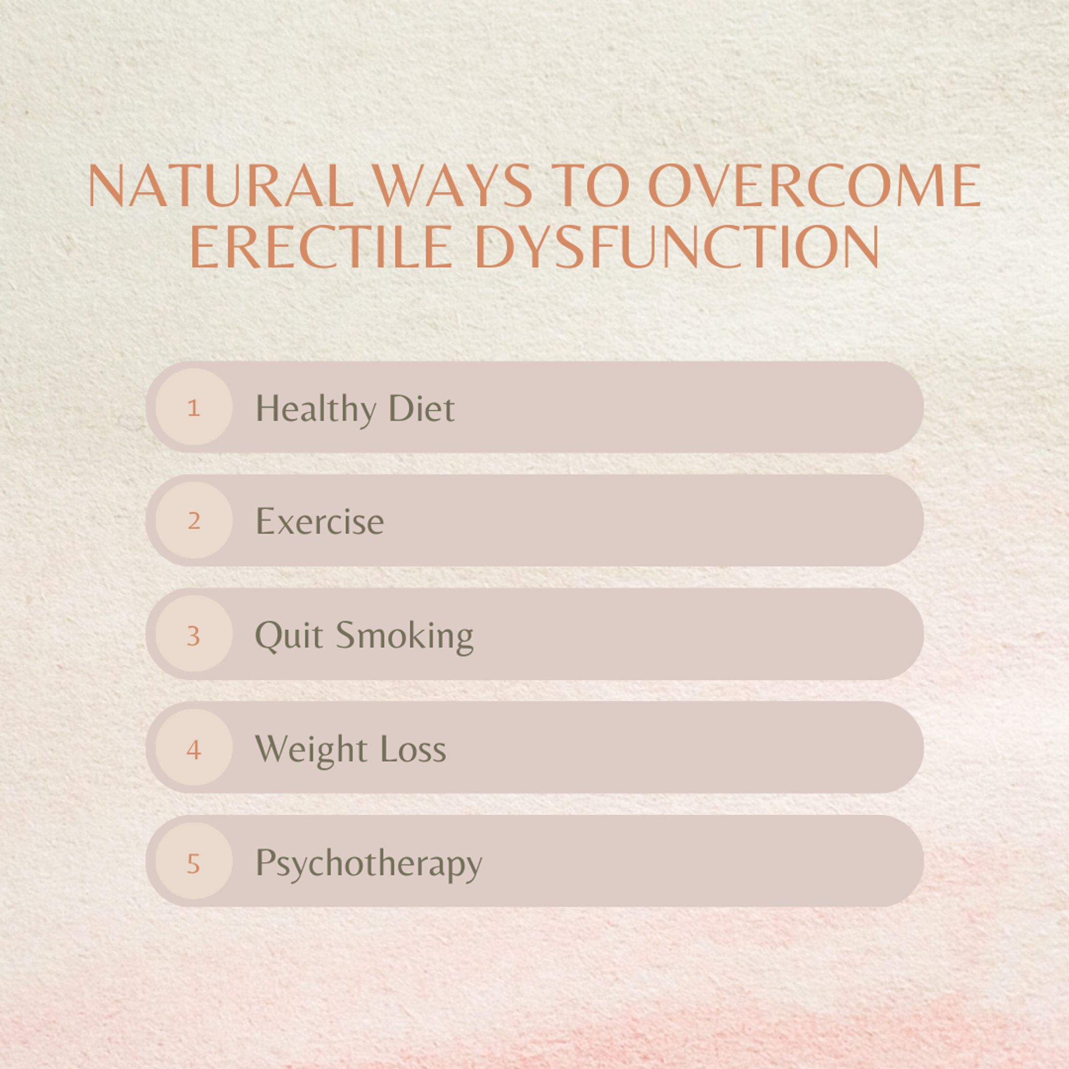 Natural Ways To Overcome ED
