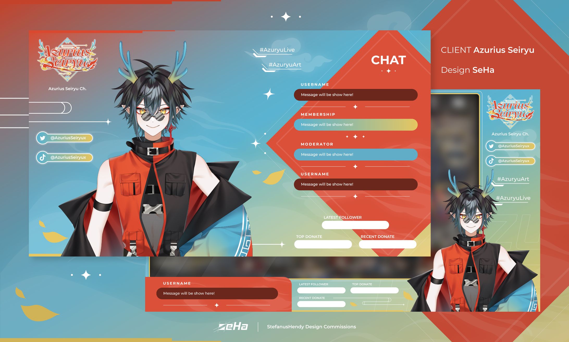 Overlay Azurius Seiryu (Chat & Gaming)