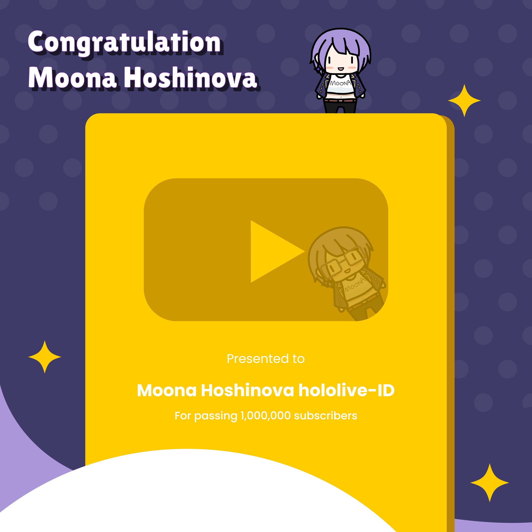 Moona Hoshinova Poster 1M Subs
