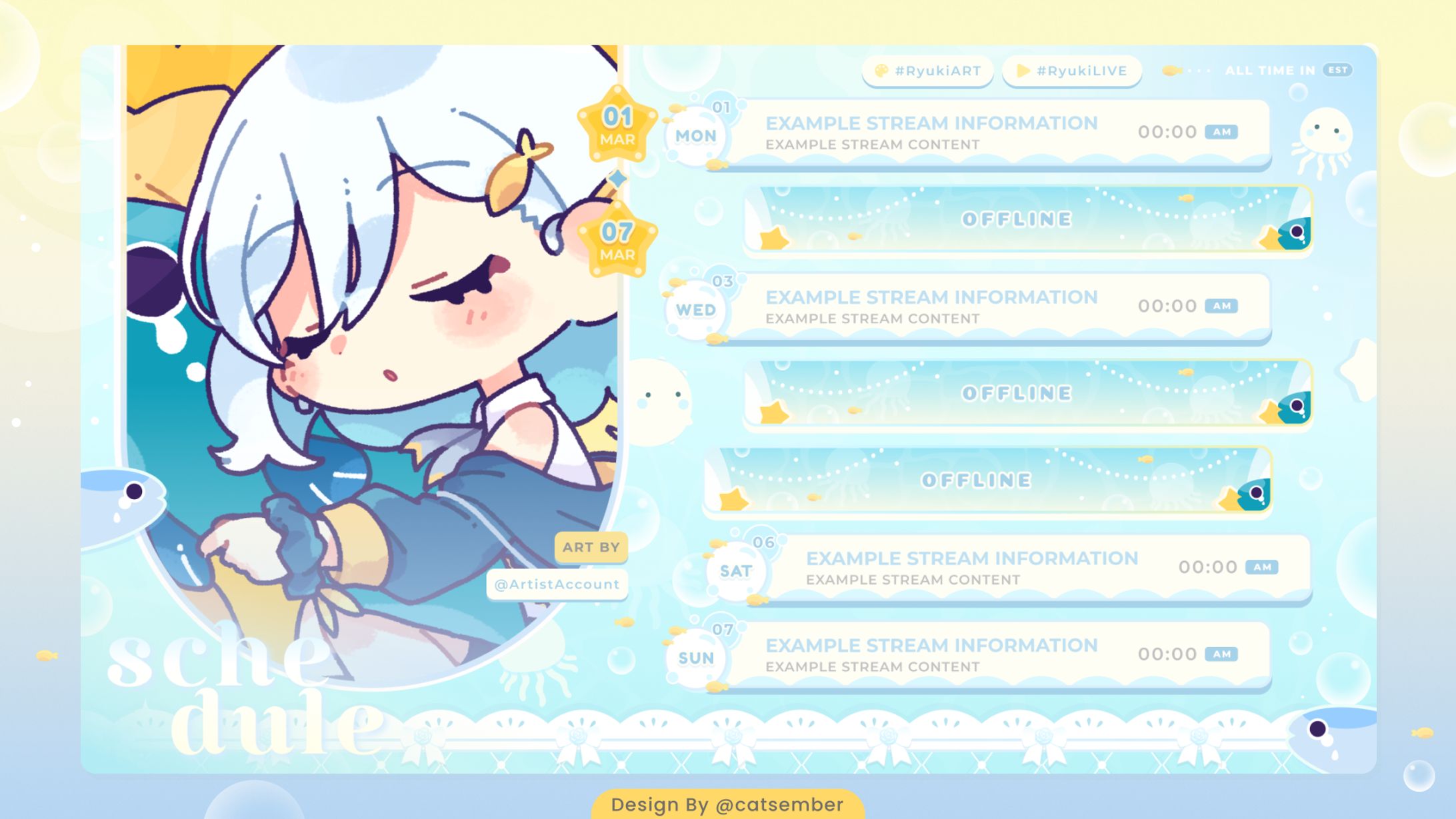 VTuber Schedule Design