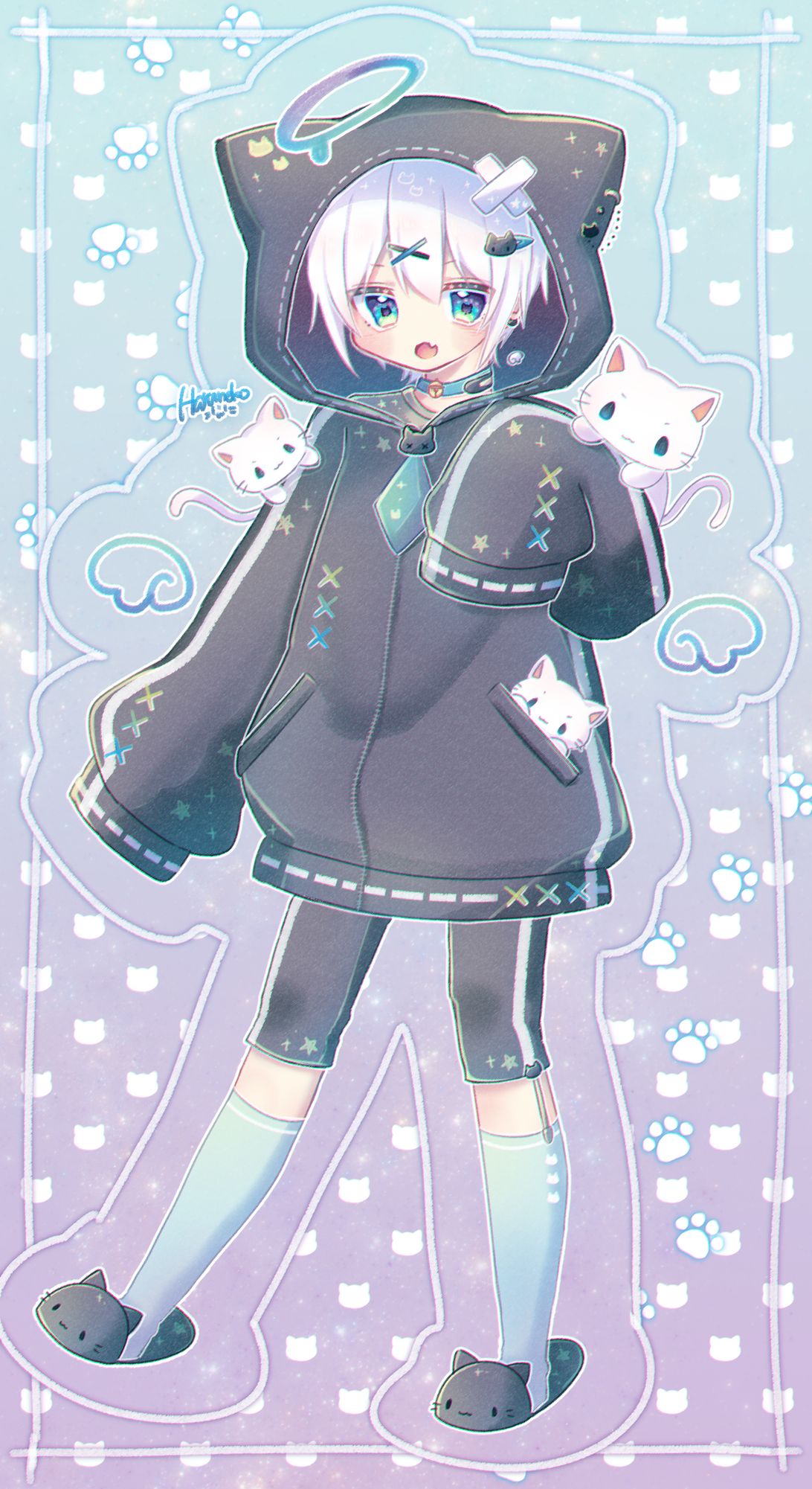 猫耳パーカーくん 立ち絵 猫耳パーカーくん 立ち絵
