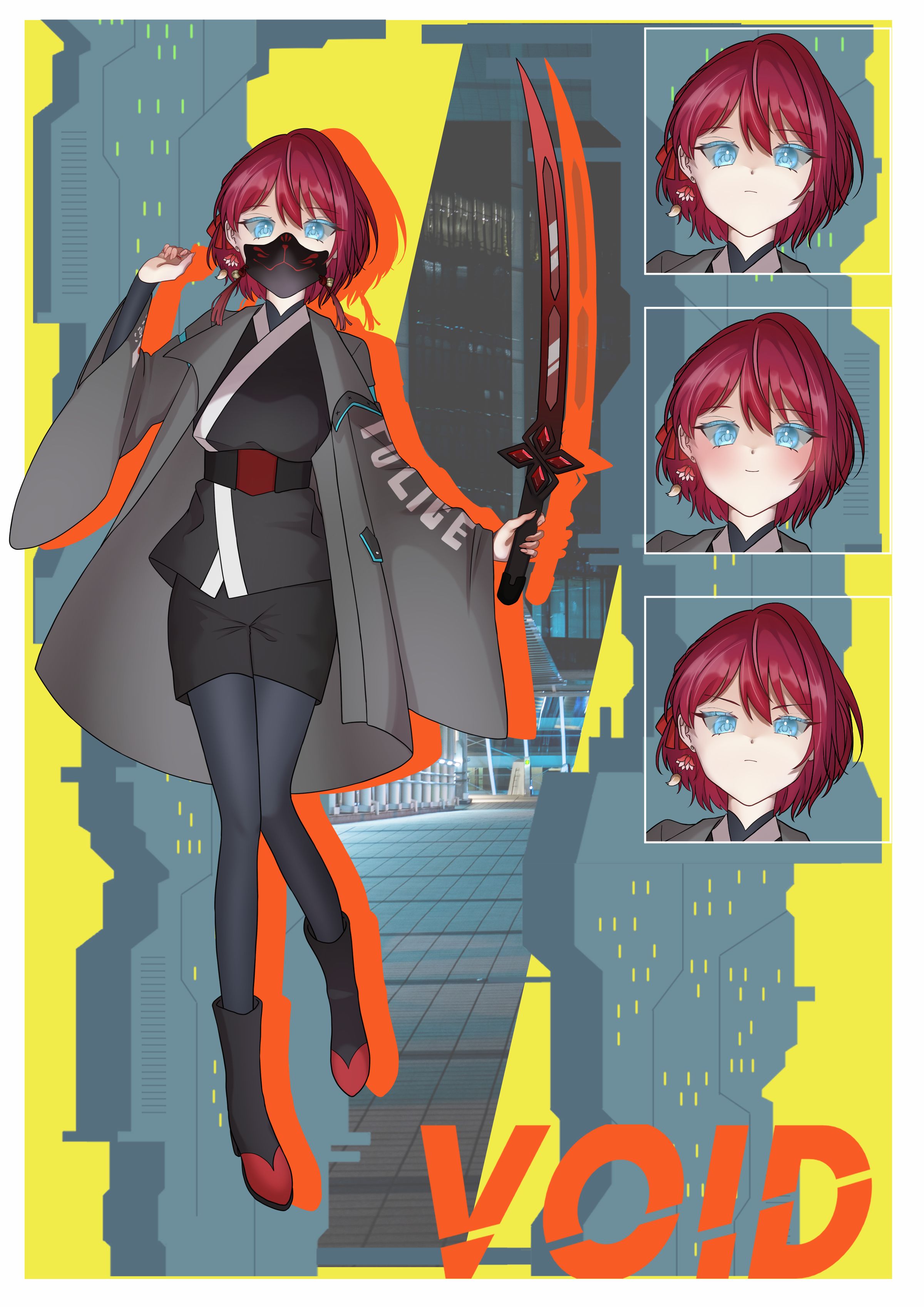 [クトゥルフ神話TRPG]VOID探索者立ち絵*表情+面有無差分6枚