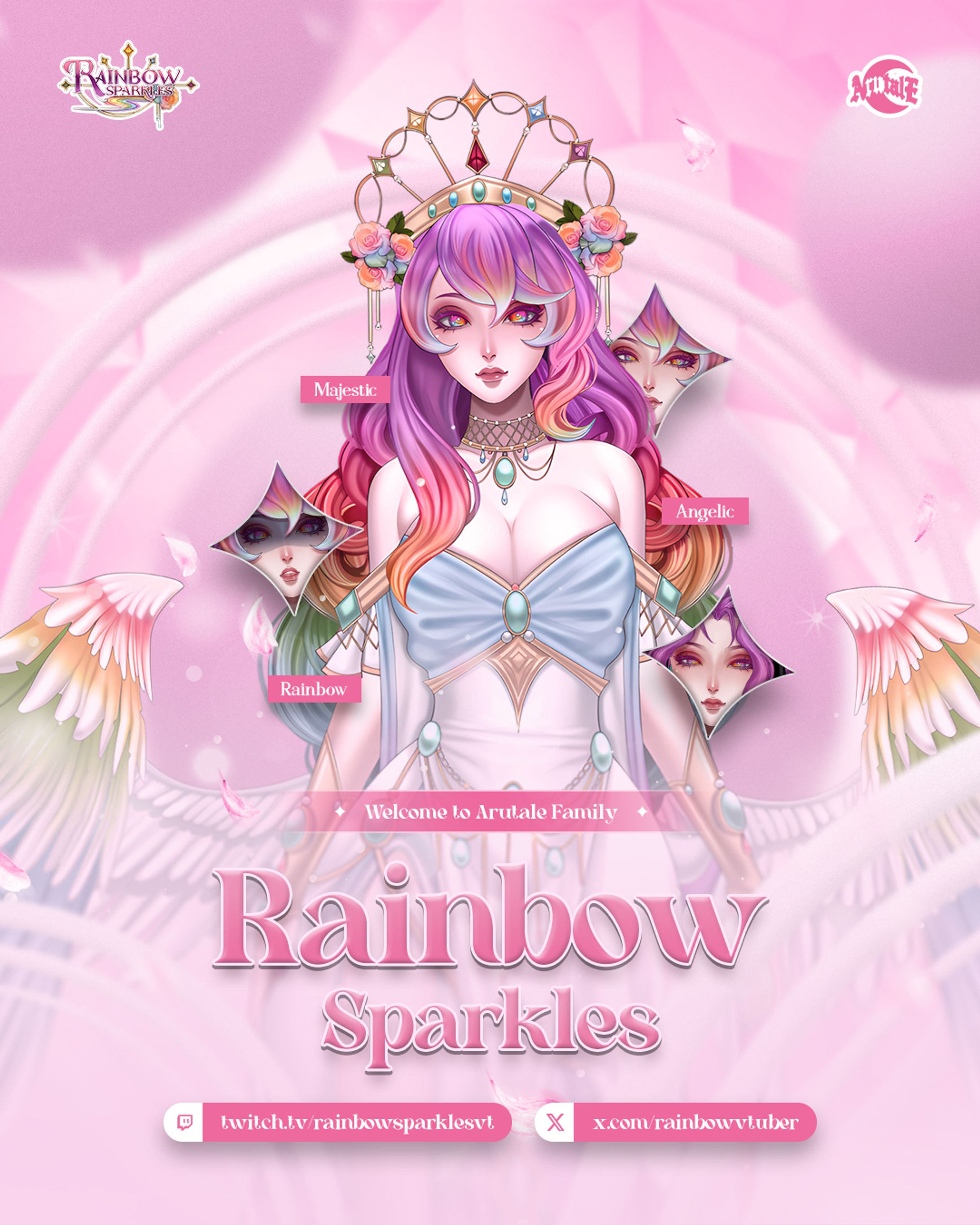 Rainbow Sparkles [Arutale] [Vtuber Poster] [Commission]
